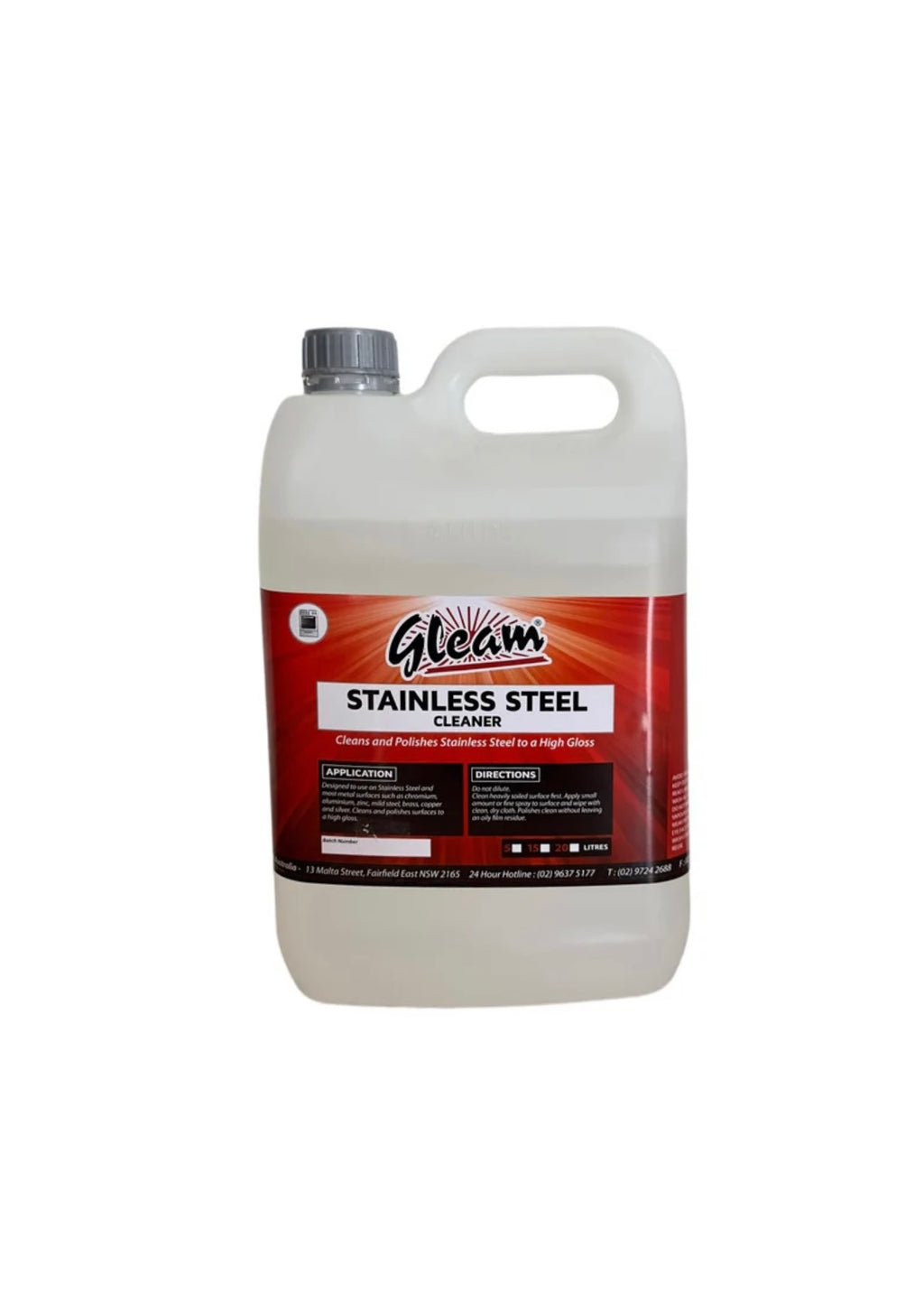 STAINLESS STEEL CLEANER 5L – Gleam Chemicals Australia