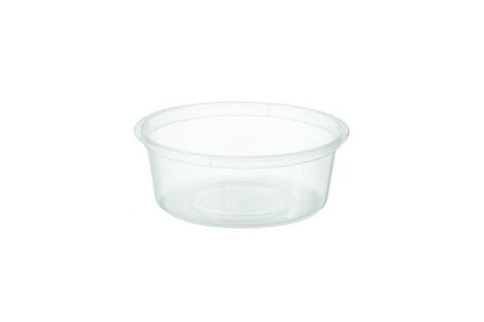 250ML/8OZ ROUND CLEAR PLASTIC CONTAINERS 110X40MM 1000 UNITS – Gleam ...